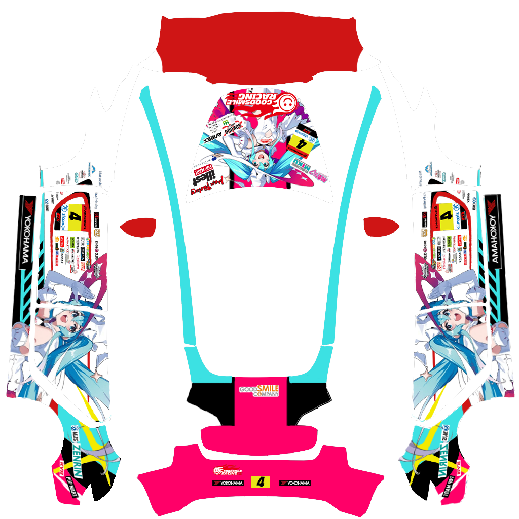 Hatsune Miku Goodsmile Racing Itasha V0 | Tesla Wrap Gallery