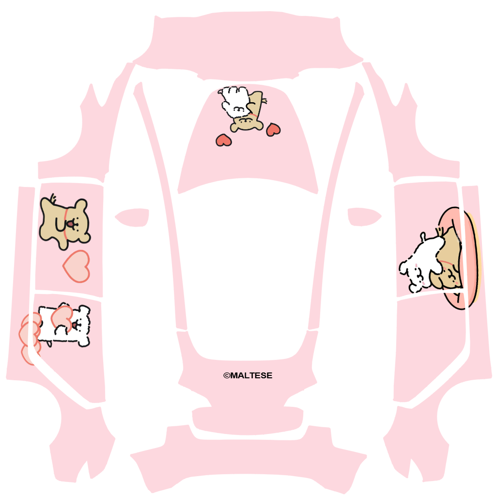 线条小狗 MALTESE | Tesla Wrap Gallery