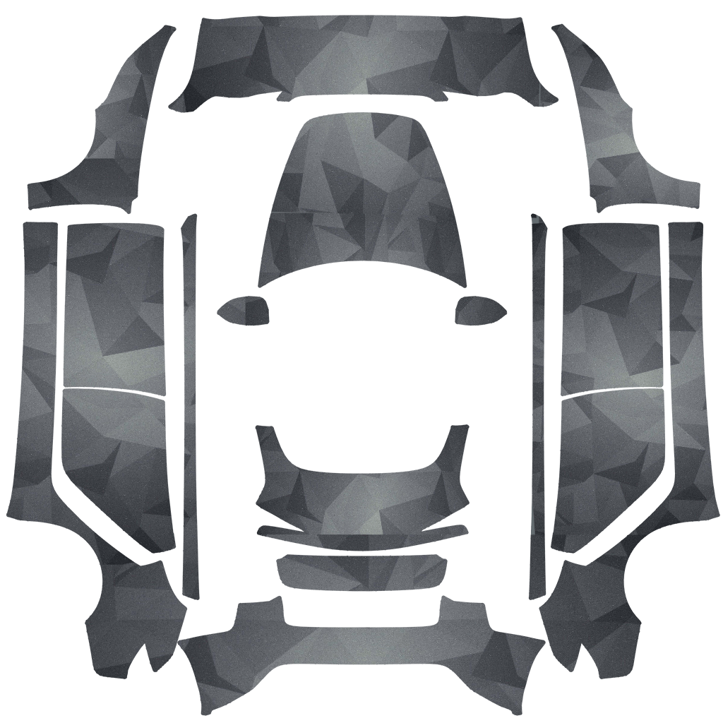 Aesthetic Gray Polygon Pattern | Tesla Wrap Gallery