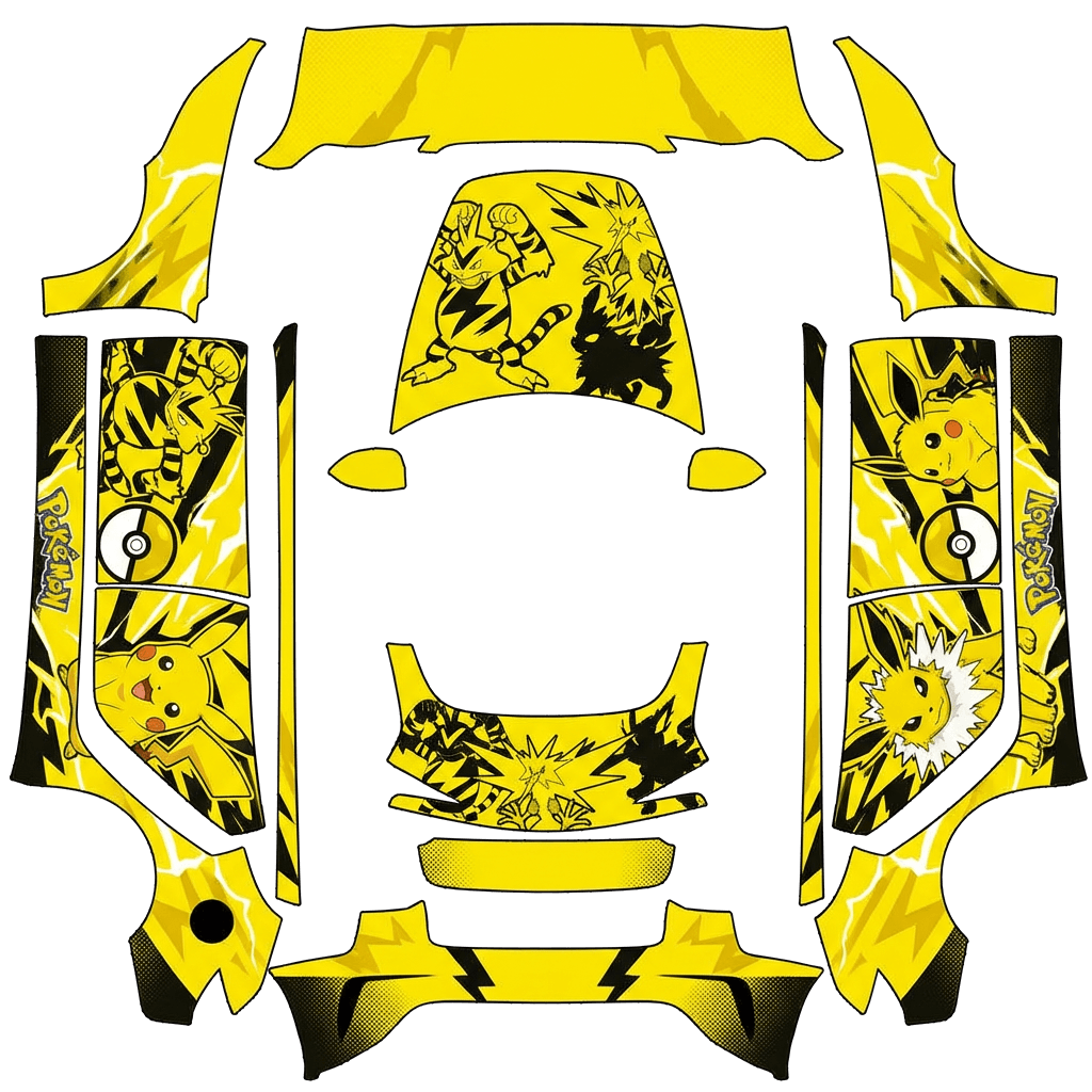pokemon yellow and black color | Tesla Wrap Gallery