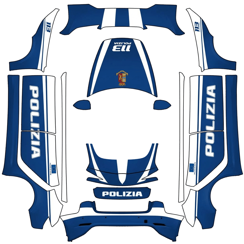 Polizia italian car | Tesla Wrap Gallery